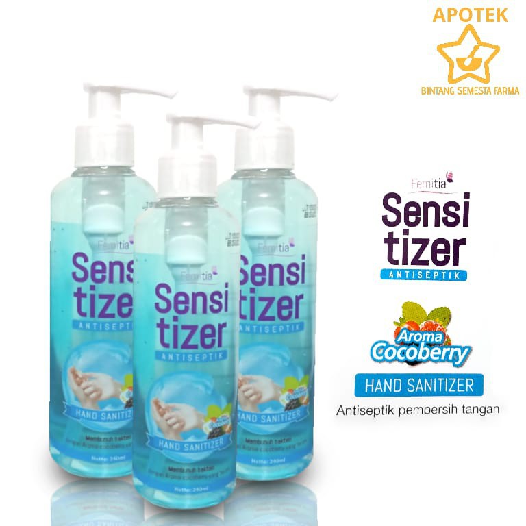 Jual SENSITIZER HAND SANITIZER GEL 240ML | Shopee Indonesia