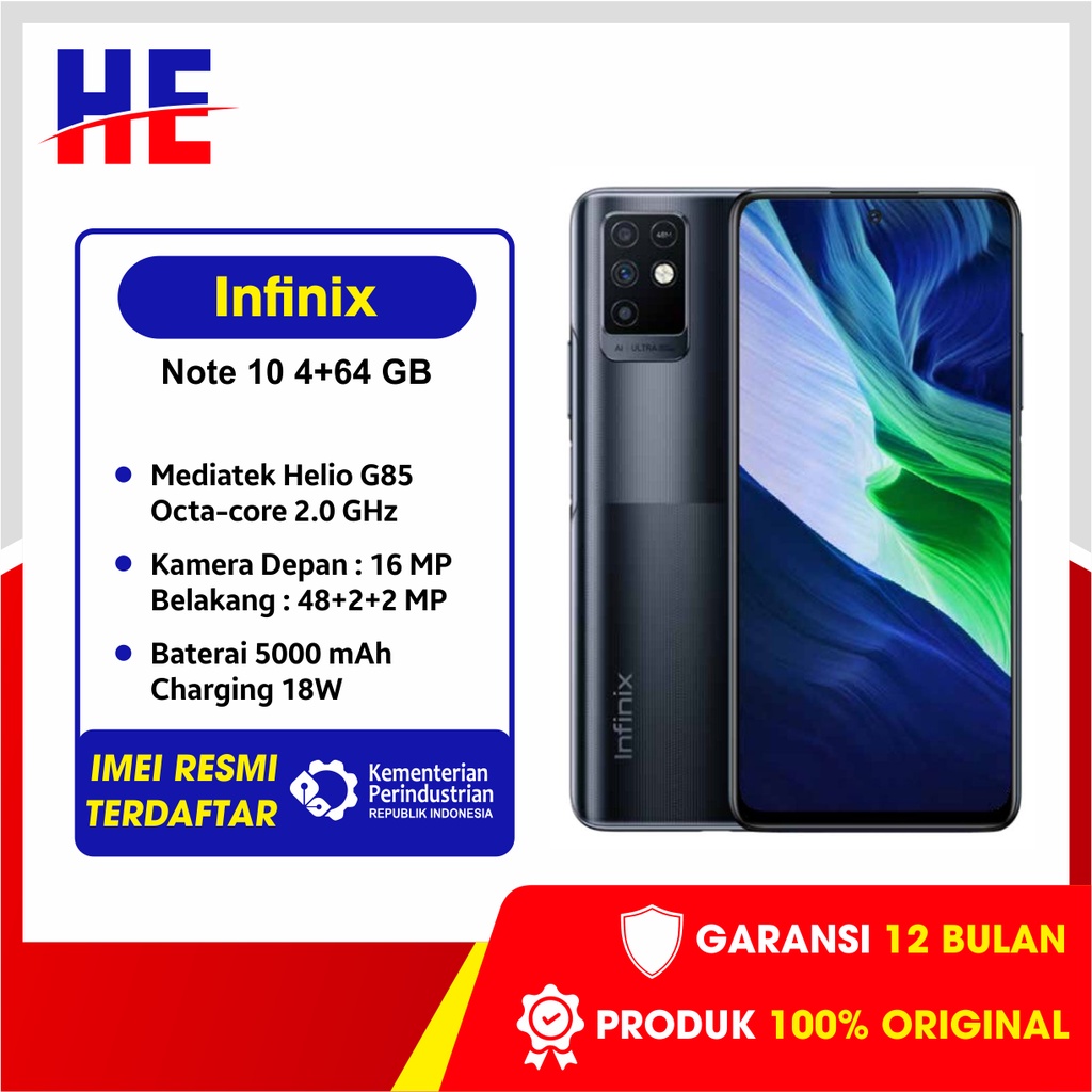 Jual Infinix Note 10 4/64GB & 6/128GB Garansi Resmi 1 Tahun | Shopee ...