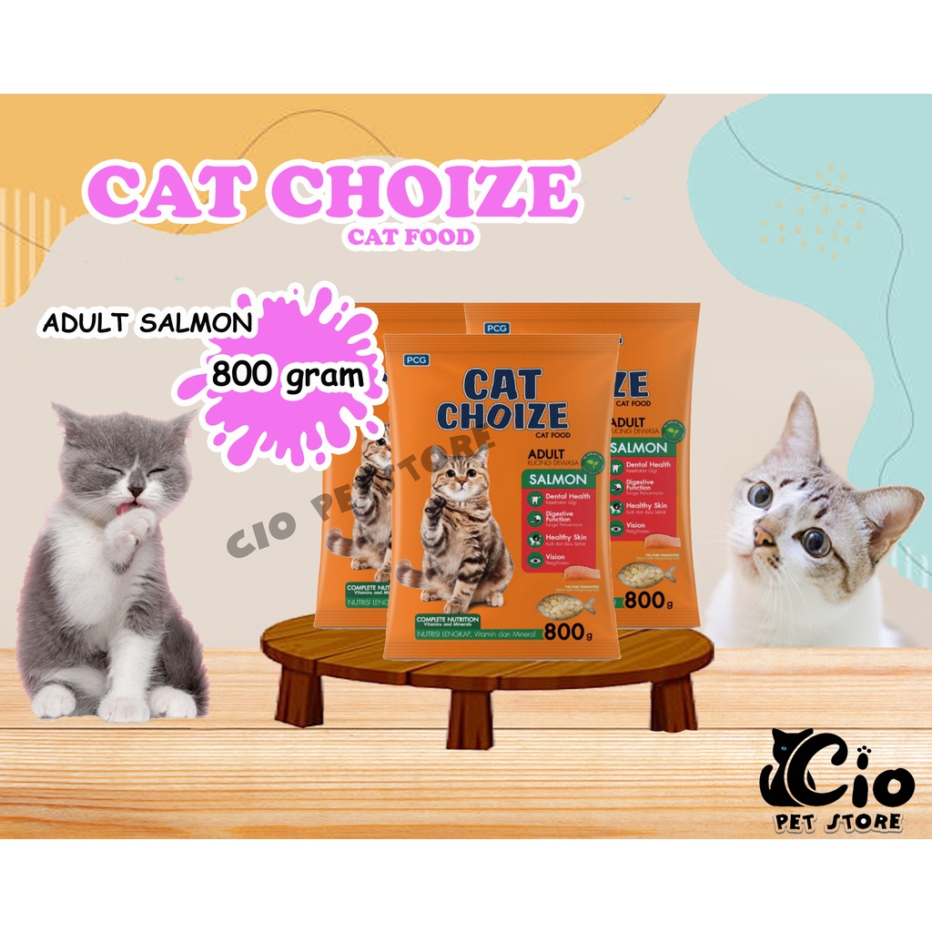 Jual Cat Choize adult makanan kucing Rasa SALMON 800gram | Shopee Indonesia