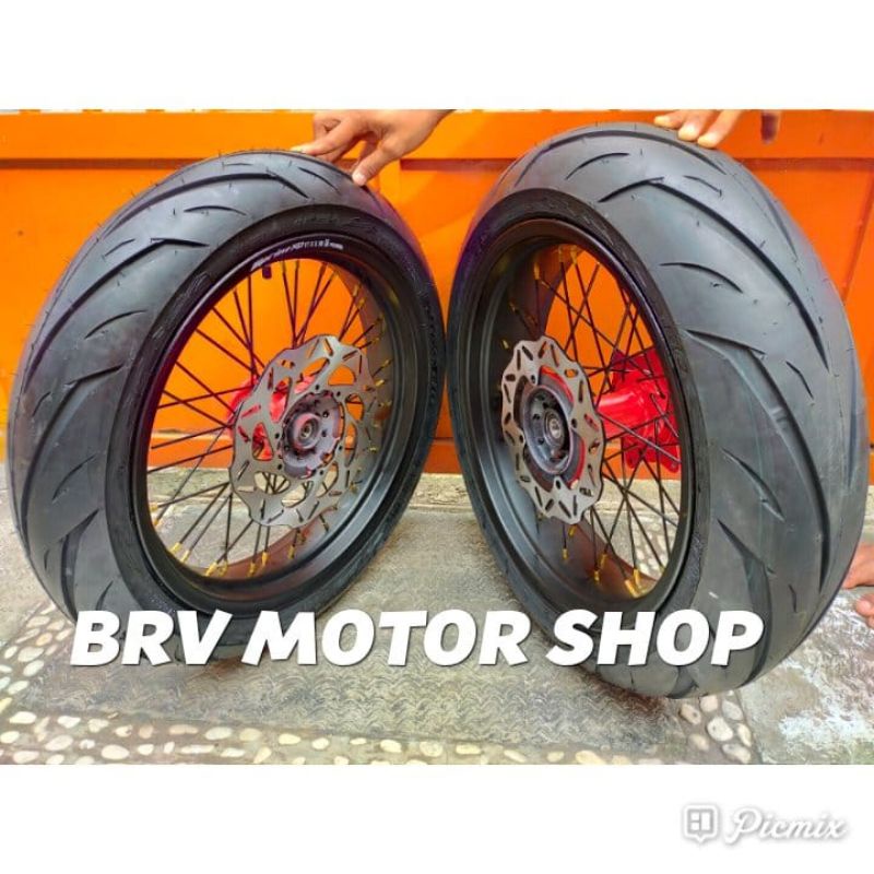 Jual Velg Honda Crf150L Ukuran 350+17 Dan 450+17 Full Set Ban Tubles ...