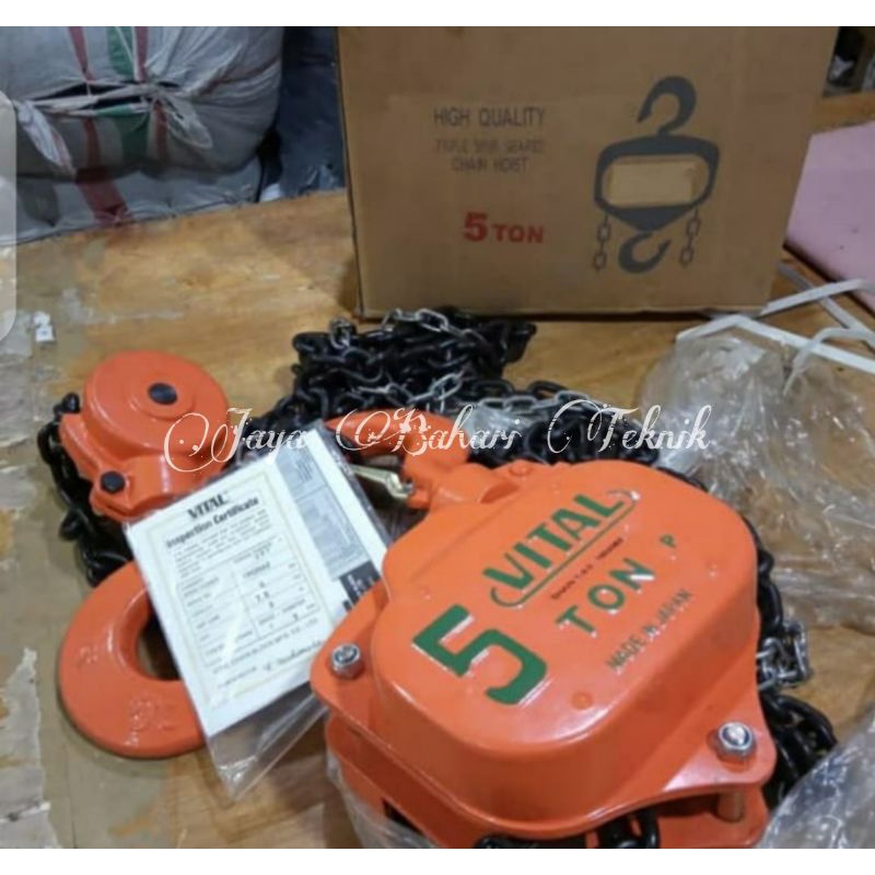 Jual Chain Block VITAL 5 Ton x 5 Meter Takel manual Cain Block JAPAN ...