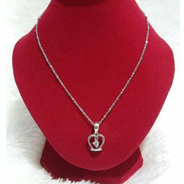 Jual Kalung Perak Asli 925 Lapis Mas Putih | Shopee Indonesia