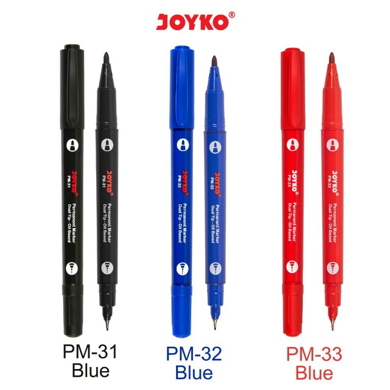 Jual Spidol Permanent Marker JOYKO Dual Tip | Shopee Indonesia