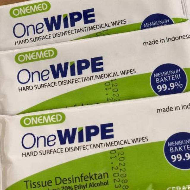 Jual Tissue Desinfektan One Wipe Onemed / Ethyl alcohol | Shopee Indonesia