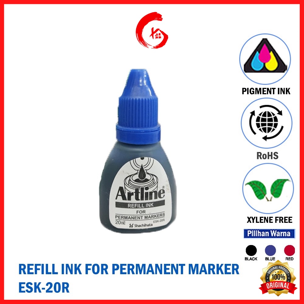Jual ARTLINE Refill Ink / Tinta Isi Ulang For Permanent Marker Botol ...