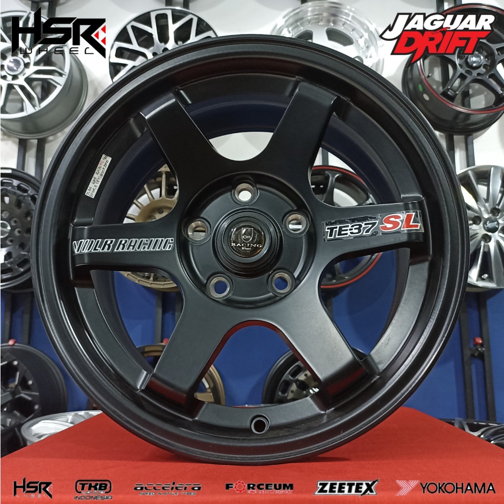 Jual Velg Ring 16 TE37 SL Pcd 5 X 114.3 Black Pelek Mobil Modifikasi ...