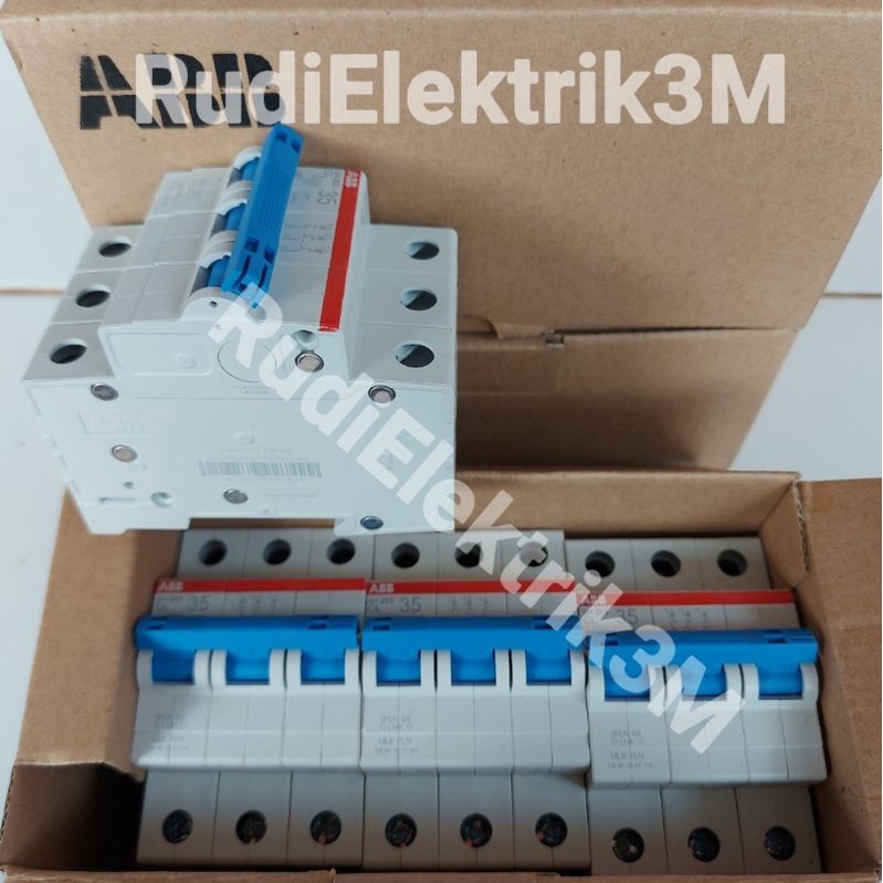 Jual MCB ABB 35A 3Phase Original PLN type SH 203 Biru | Shopee Indonesia