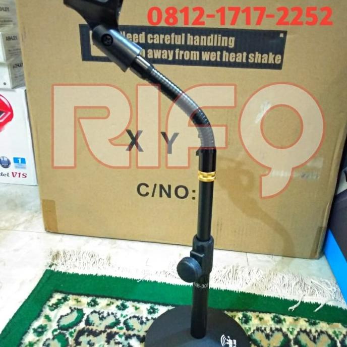 Jual Stand tiang Mic pendek Lentur utk Meja Podium Pidato Full Besi ...