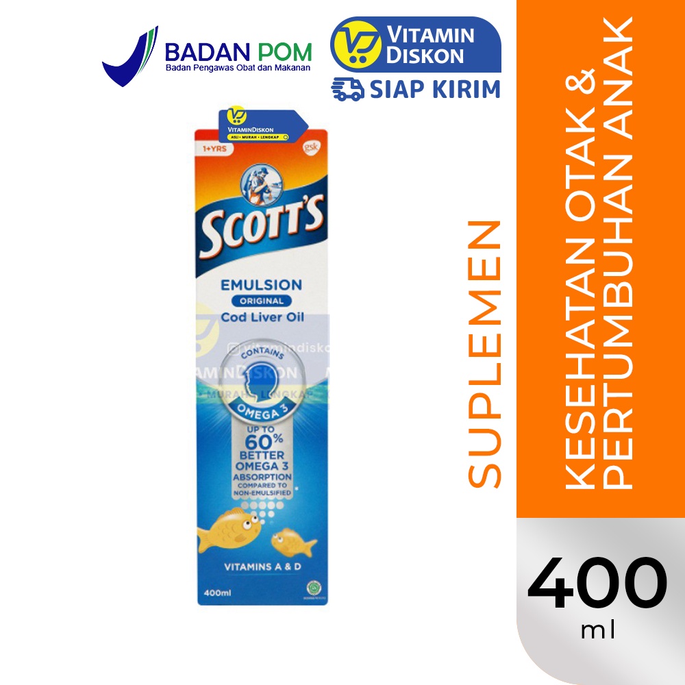 Jual Scotts Emulsion Original Reguler Suplemen Kesehatan Otak Dan ...