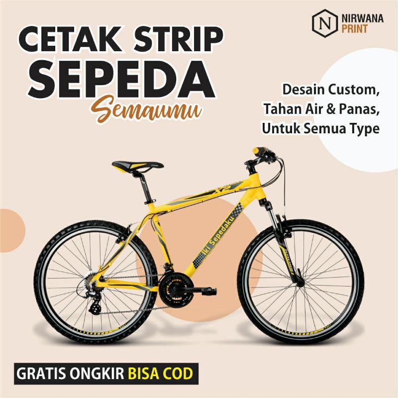 Jual Cetak Strip Sepeda | Stripping Sepeda MTB | Sepeda Lipat | Shopee Indonesia