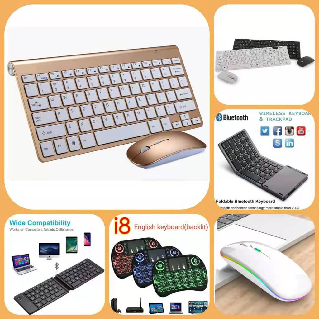 Jual Keyboard/KEYBOARD WIRELESS/KEYBOARD MINI I8/KEYBOARD LIPAT/Paket ...