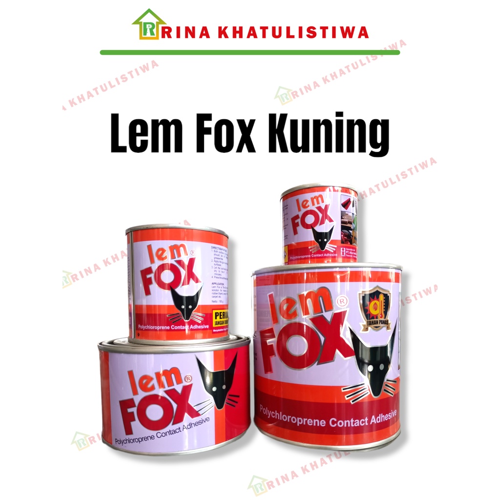 Jual Lem Fox Kuning 70gr, 185gr, 300gr, 600gr | Lem Fox Kaleng 70gr ...