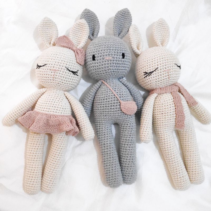 Jual Amigurumi bunny, boneka rajut, crochet boneka | Shopee Indonesia