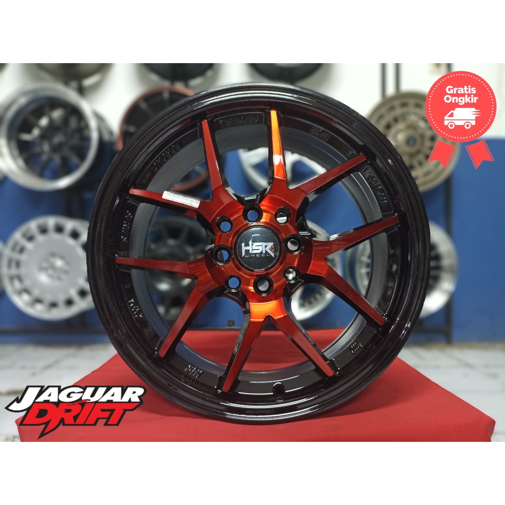 Jual Velg Mobil Racing Ring 15 - Velg Mobil Hsr Hyura Boroko 01 R15x6.5 H8x100-114.3 ET42 BK-RED ...