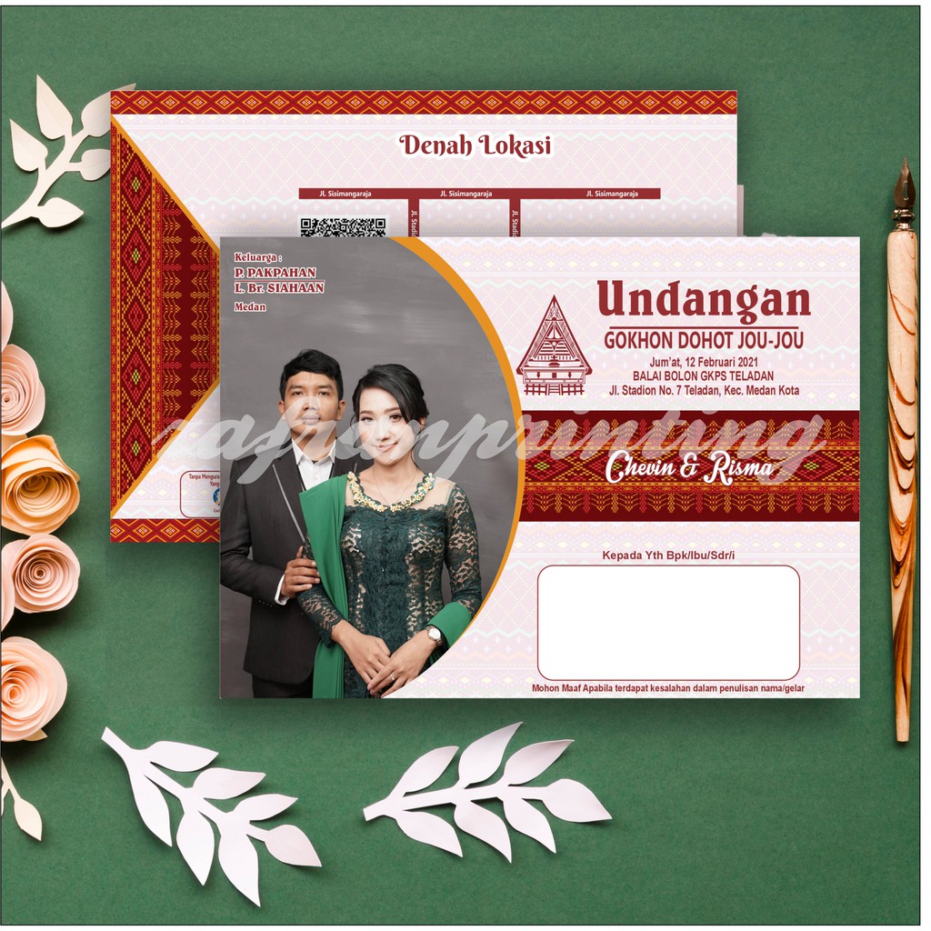 Jual Undangan Pernikahan Adat Batak Cantik, Mewah, dan Elegan | Shopee ...