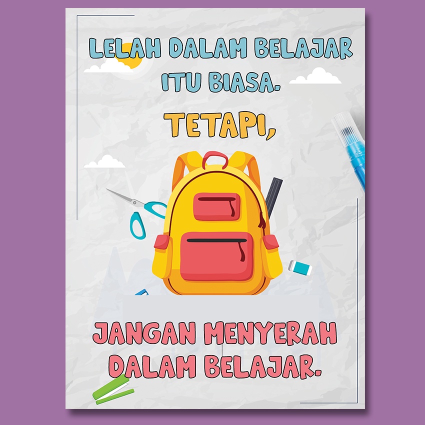 Jual BySabila POSTER DINDING ANAK MOTIVASI QUOTES KATA-KATA MUTIARA ...