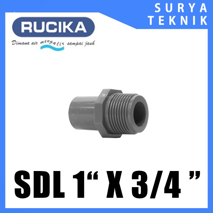 Jual Sambungan Pipa PVC SDL AW 1 x 3/4 " / Sock Drat Luar 1 x 3/4 Inch ...