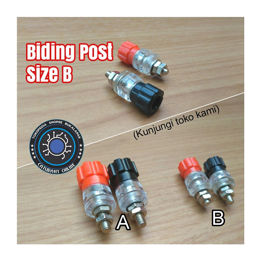 Jual Biding Post Jack banana female kecil terminal Speaker pos DC audio ...