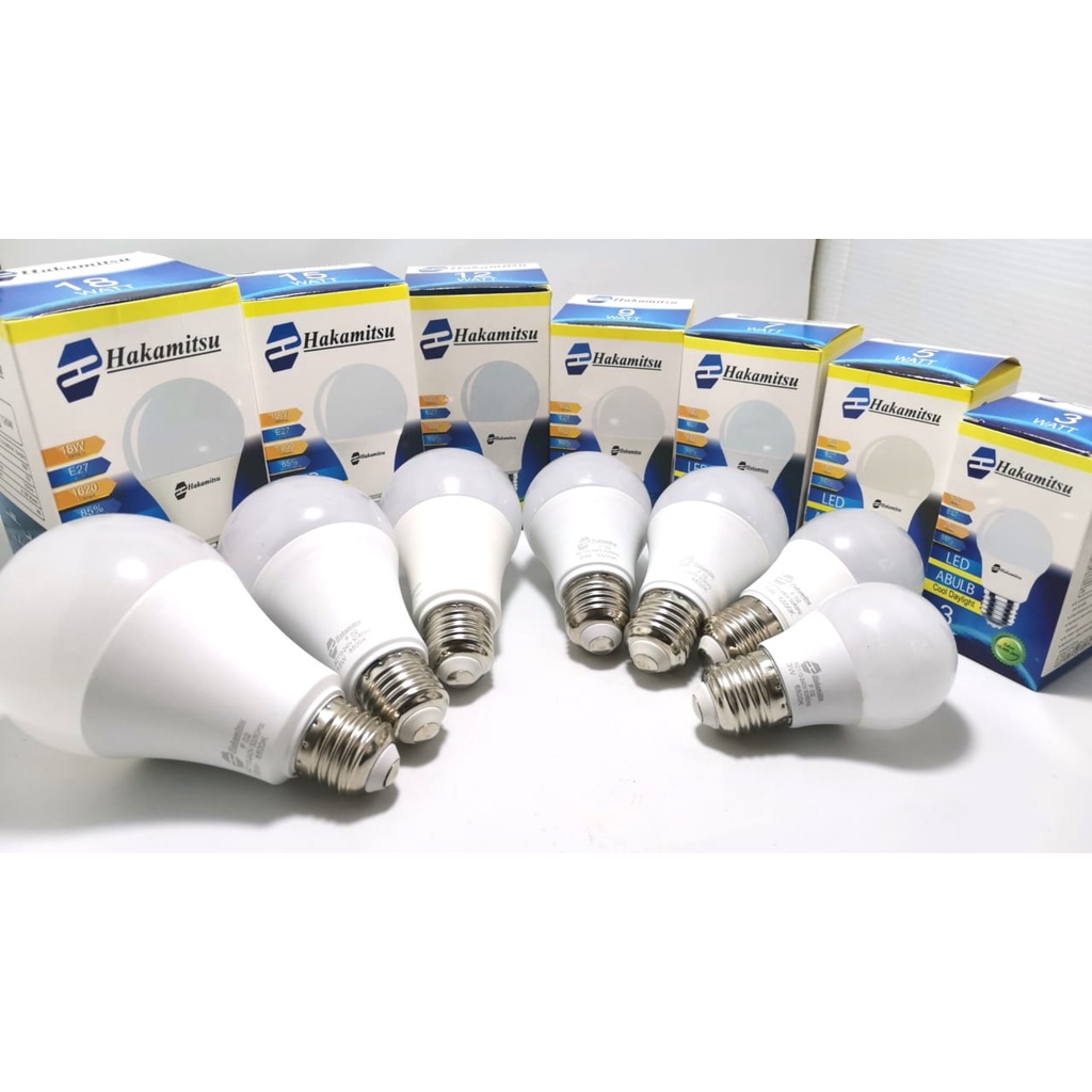 Jual Lampu LED 3W 5W 7W 9W 12W 15W 18W Hakamitsu /Bohlam Lampu terang | Shopee Indonesia