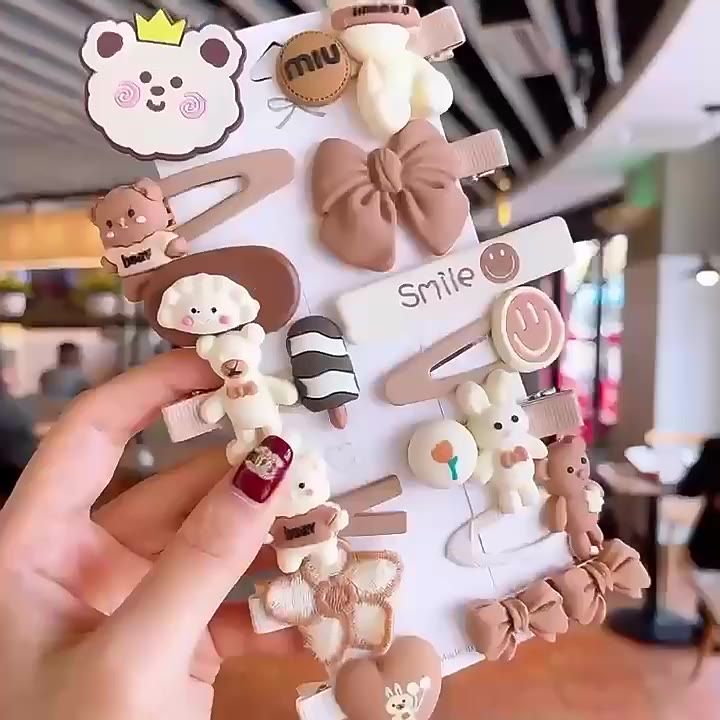 Jual [PRINCESS KESLI] 1 Set 14 Pcs Jepit Rambut Pola Kartun Lucu ...