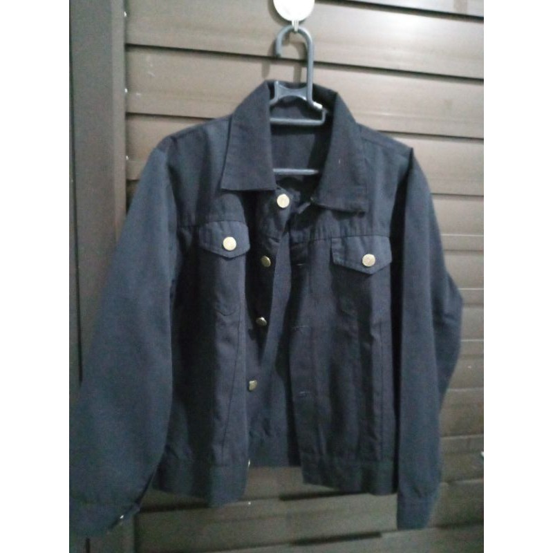 Jual Jaket Denim Hitam (2nd) | Shopee Indonesia