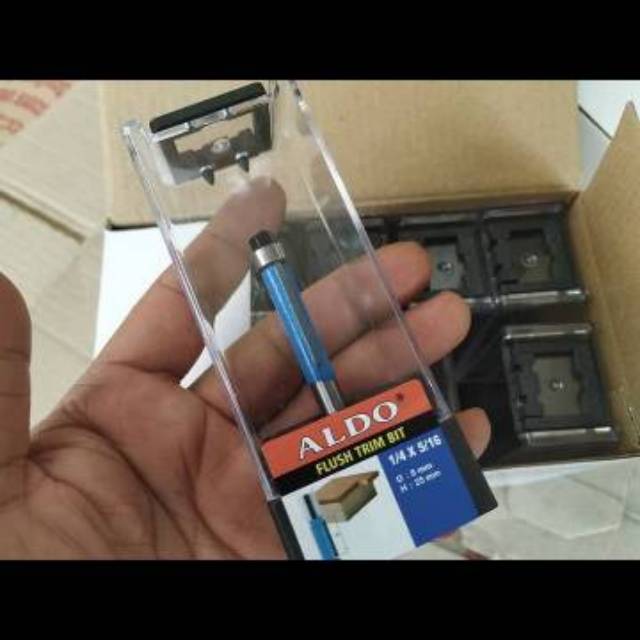 Jual Mata trimmer 1/4" x 8mm ALDO mata profil router trimming double ...