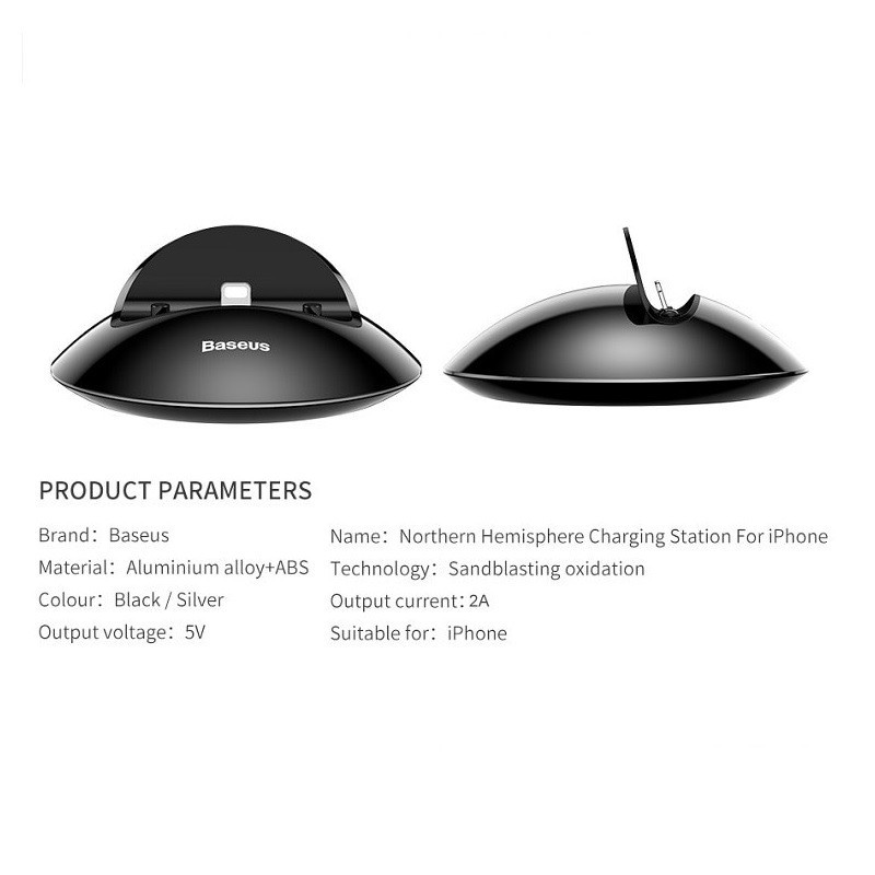 Jual Baseus Desktop Vertical Charging Station Lightning 2A - Hitam ...