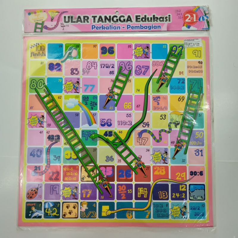 Jual 2 In 1 Ular Tangga edukasi "Perkalian - Pembagian" | Shopee Indonesia