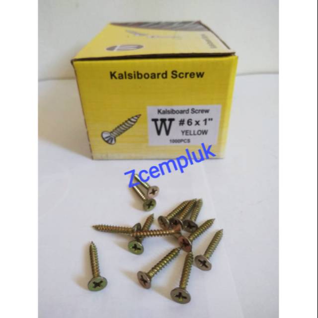 Jual Sekrup Kalsiboard 6x1" 1000 Pcs Merk W Skrup GRC Kalsiboard ...