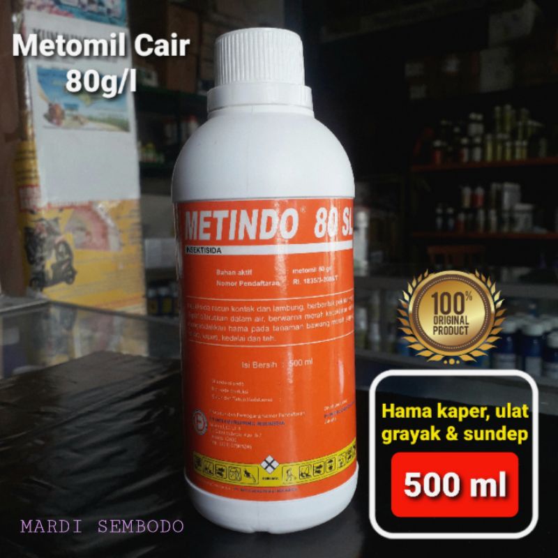 Jual Insektisida METINDO 80 SL Metomil Cair Racun Ulat Grayak, kaper ...