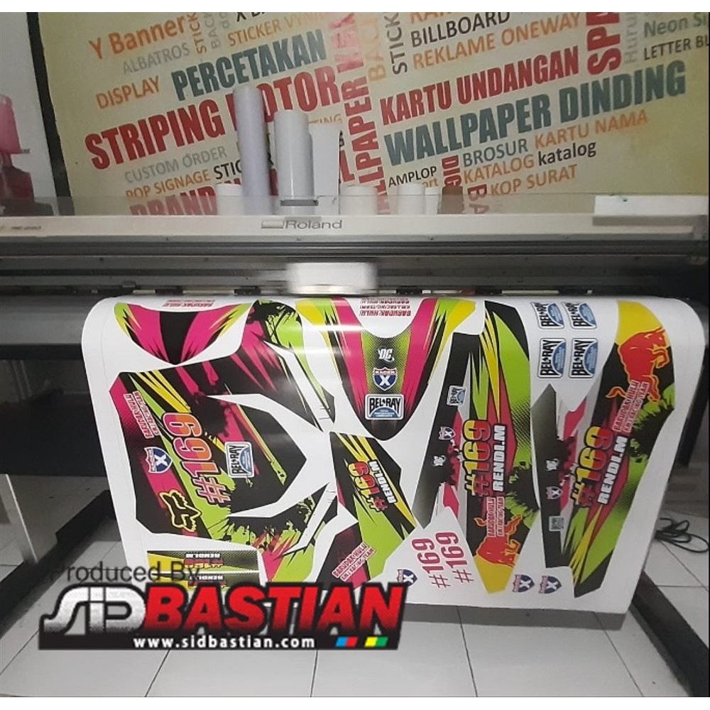 Jual print meteran striping decal motor kualitas gambar tajam high ...