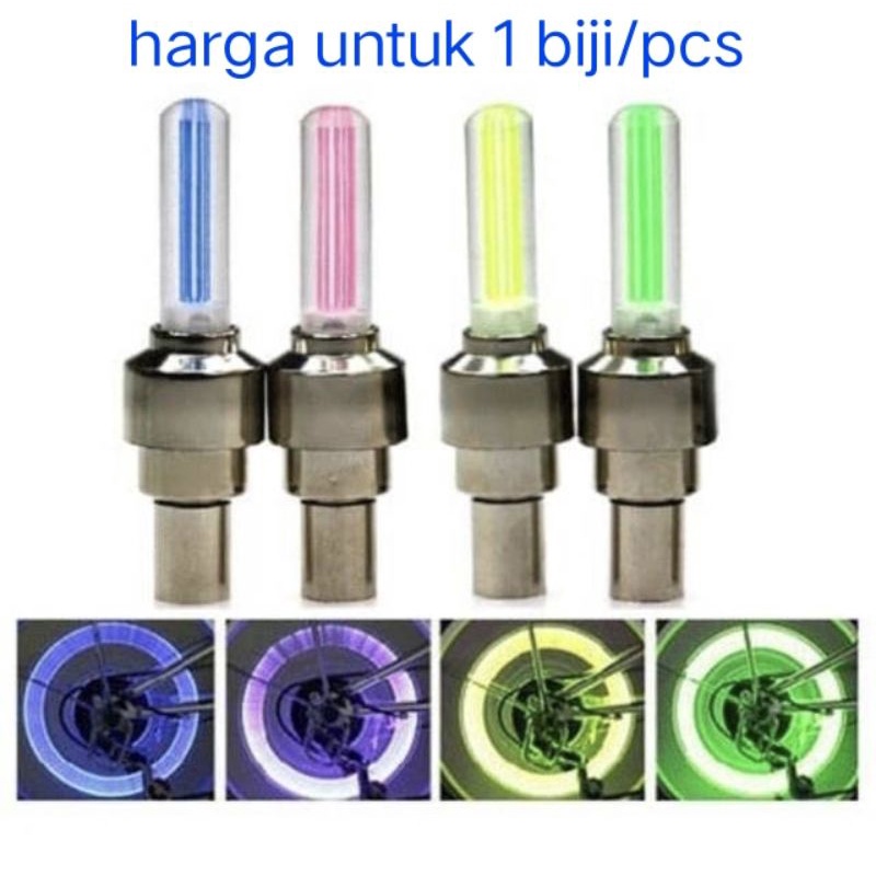 Jual Tutup Pentil Berlampu Ban Menyala Valve LED valve Sepeda motor ...