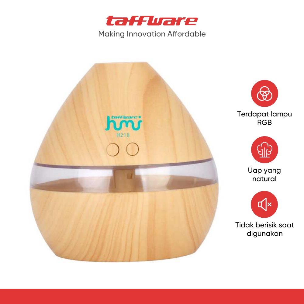 Jual Taffware Air Humidifier Aromatherapy Oil Diffuser Wood Design ...