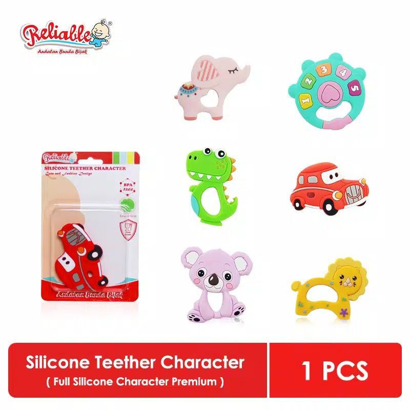 Jual Reliable Silicone Teether Character 8899 (Gigitan Bayi) | Shopee ...