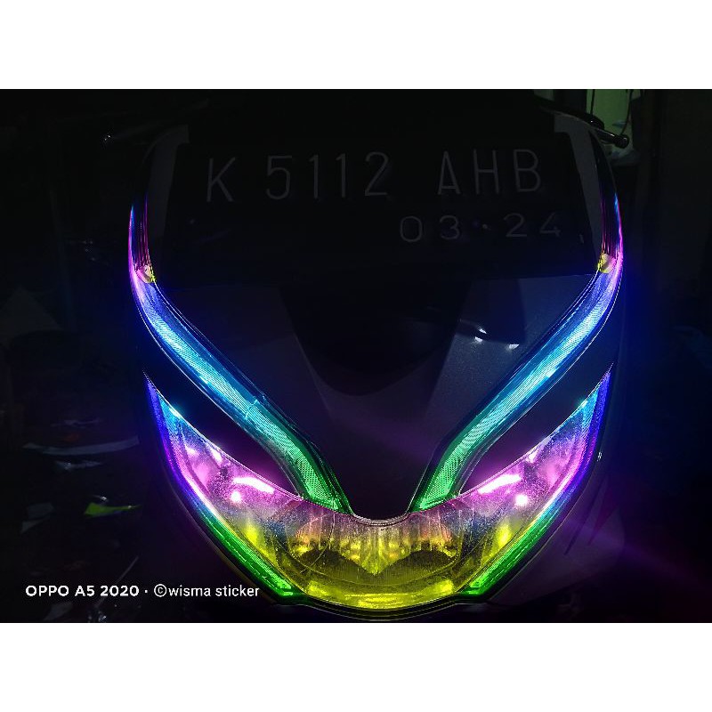 Jual Stiker Sticker Lampu PCX set tema RGB / Stiker Lampu Pelangi PCX ...