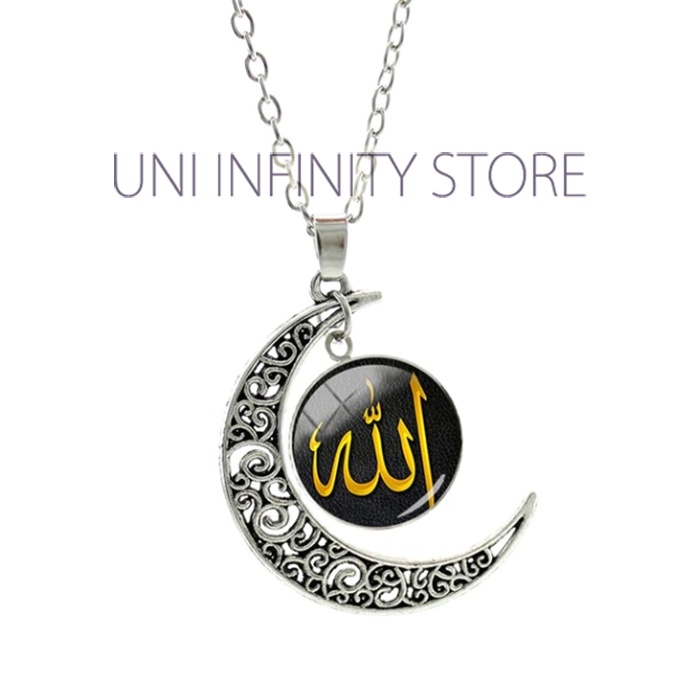 Jual JWNE0486 Kalung Rantai Bulan Sabit Bintang Muslim Islam Kaligrafi ...