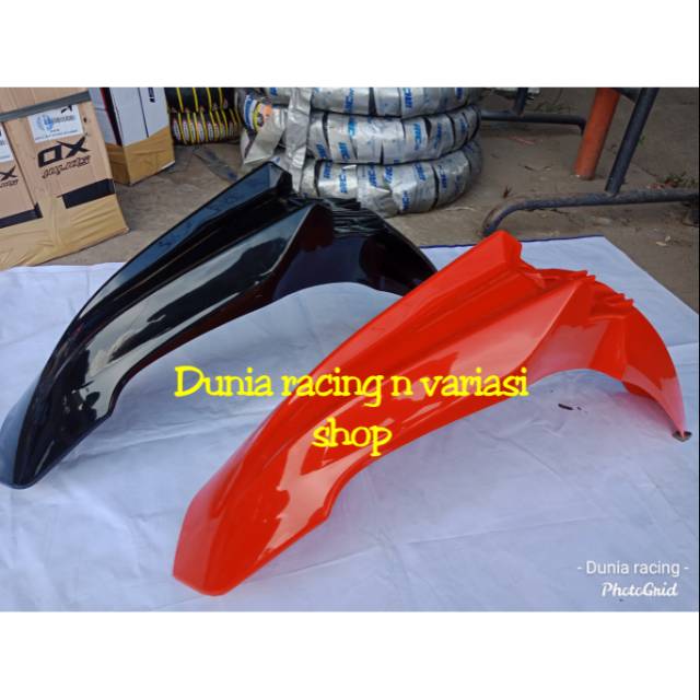 Jual Spakbor depan model CRF 250 cocok untuk CRF 150 KLX DTracker Putih Hitam Merah | Shopee ...