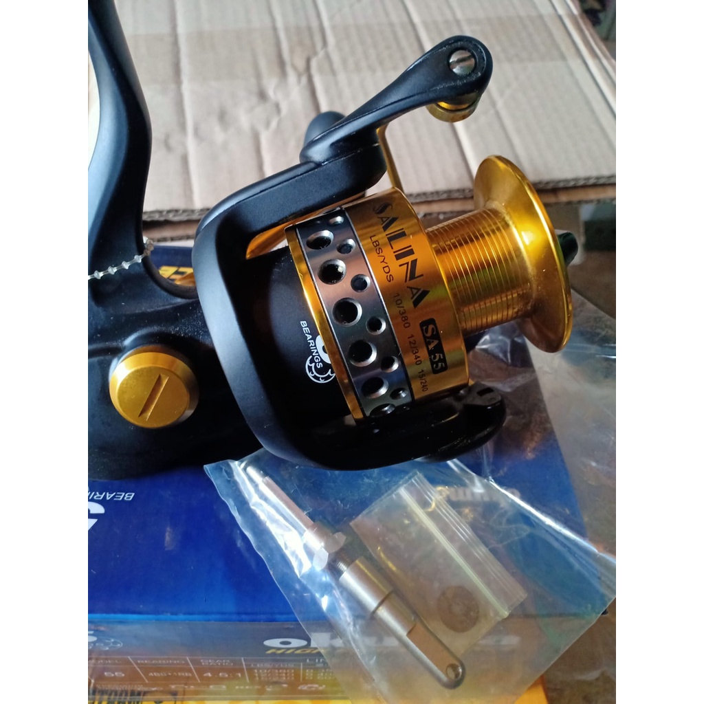 Jual Reel Laut Spinning Okuma Salina SA 55 Power Handle High ...