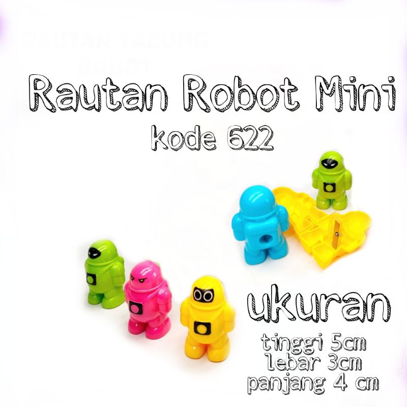 Jual Rautan Robot Mini Unik / Rautan Robot Viral 622 | Shopee Indonesia