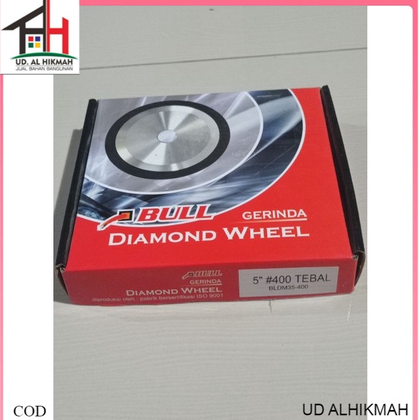 Jual Diamond Wheel 5 Inch grit 400 Bull Merah Diamond Asah 5 Inch grit ...