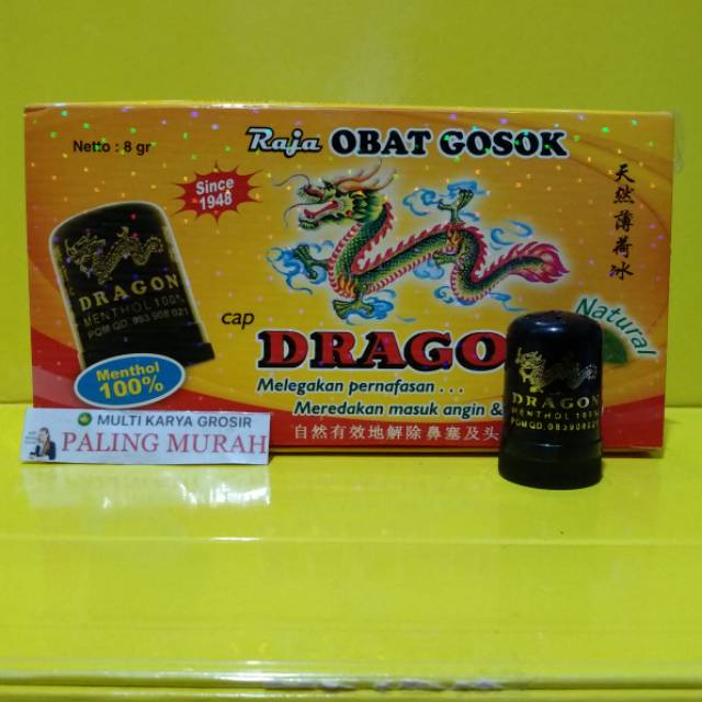 Jual mentol Dragon / Menthol Dragon Raja Obat Gosok 8 gram | Shopee ...