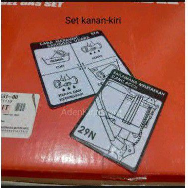 Jual stiker sticker dop box aki accu RX KING RXK RXS YT 115 harga untuk ...