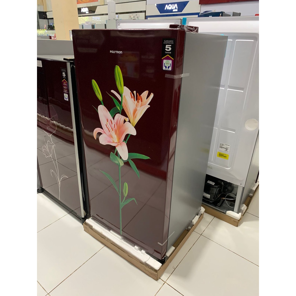 Jual BARU Kulkas Polytron 1 Pintu 177 R dan PR LB Motif bunga Kapasitas ...