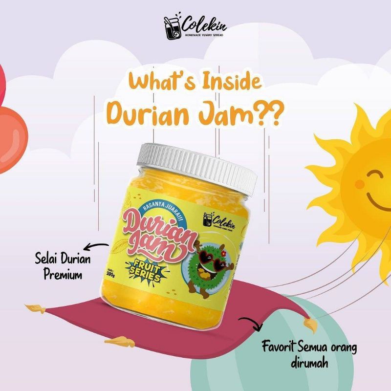 Jual Selai DURIAN JAM by COLEKIN (best seller) | Shopee Indonesia