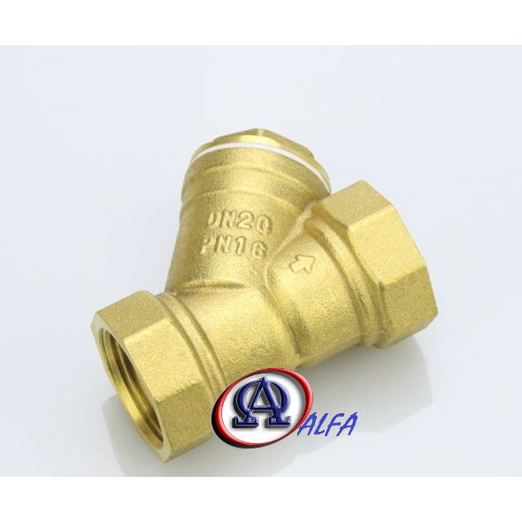 Jual Y Brass Strainer 3/4" Filter Valve Connector Kuningan Tahan ...