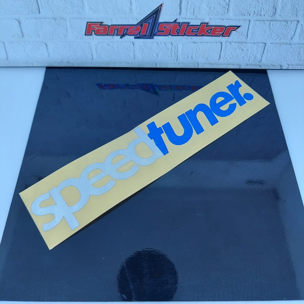 Jual stiker sticker SPEEDTUNER putih biru | Shopee Indonesia