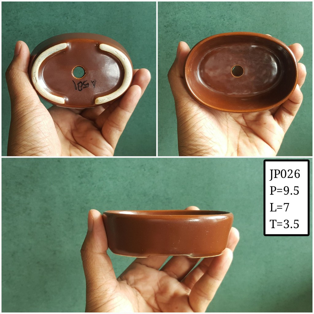 Jual Pot Keramik Oval JP026 | Shopee Indonesia