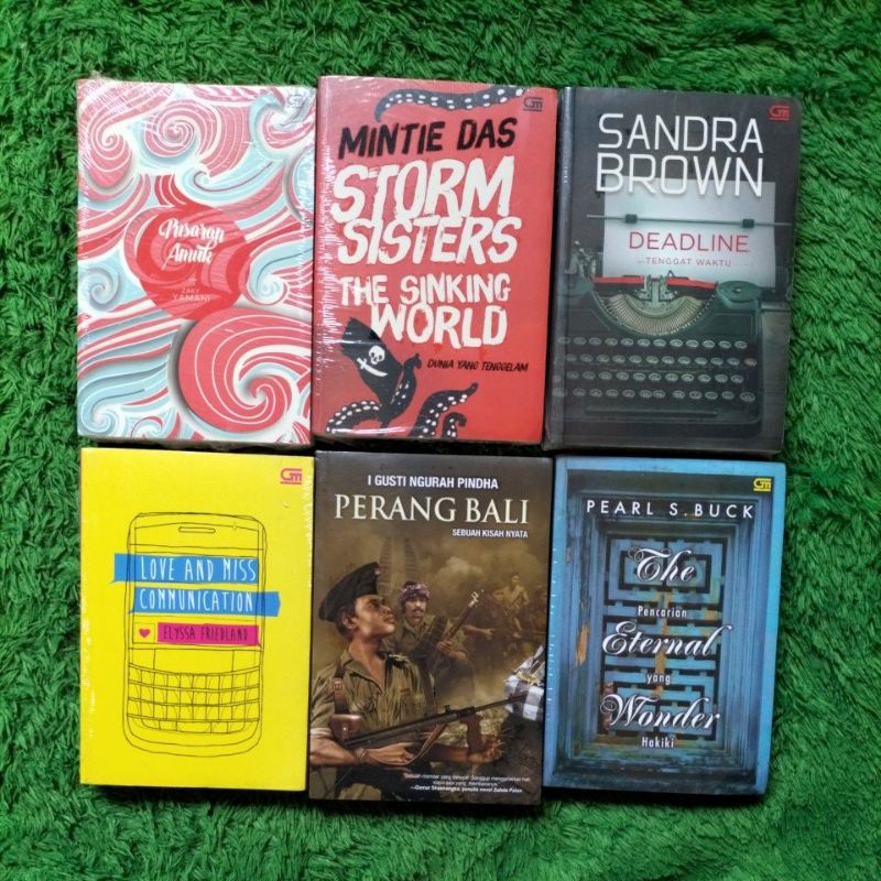 Jual ORIGINAL NOVEL PUSARAN AMUK, STORM SISTERS THE SINKING WORLD, DEADLINE, LOVE AND ...