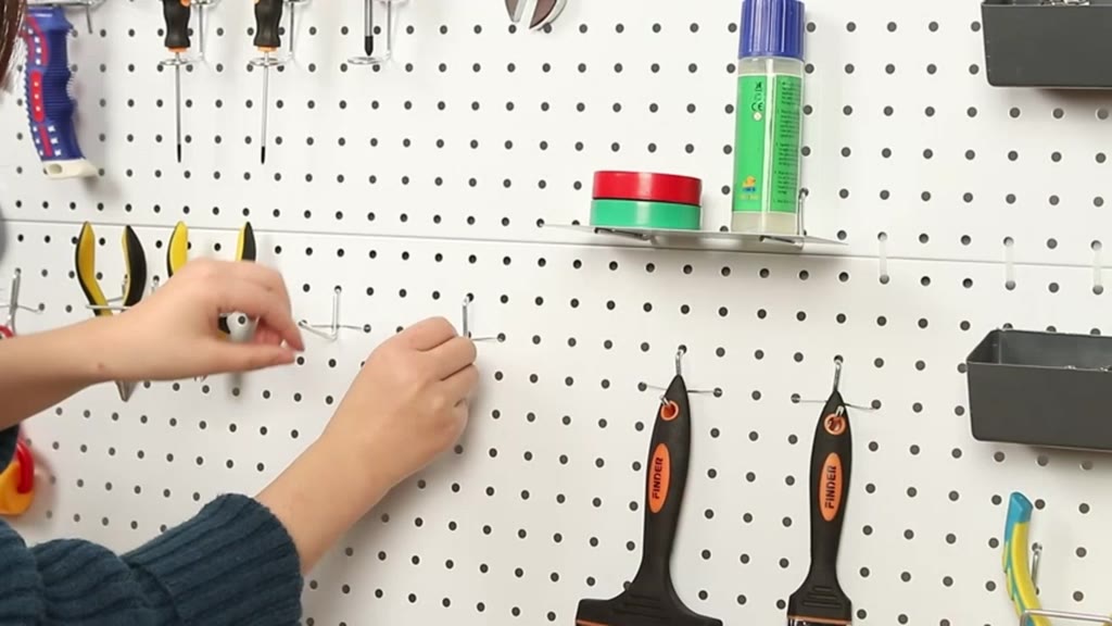 Jual 80pcs / Set Pegboard Hook Triangle Hook Ram Pengait Pegboard ...