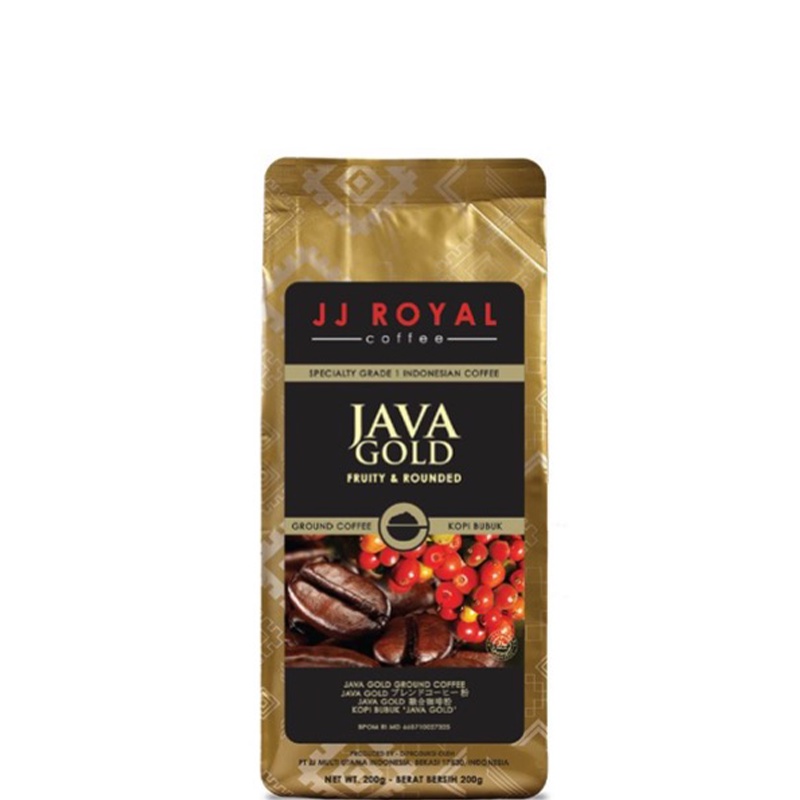 Jual JJ Royal Coffee Java Gold Blend Ground Bag 200 gr | Shopee Indonesia